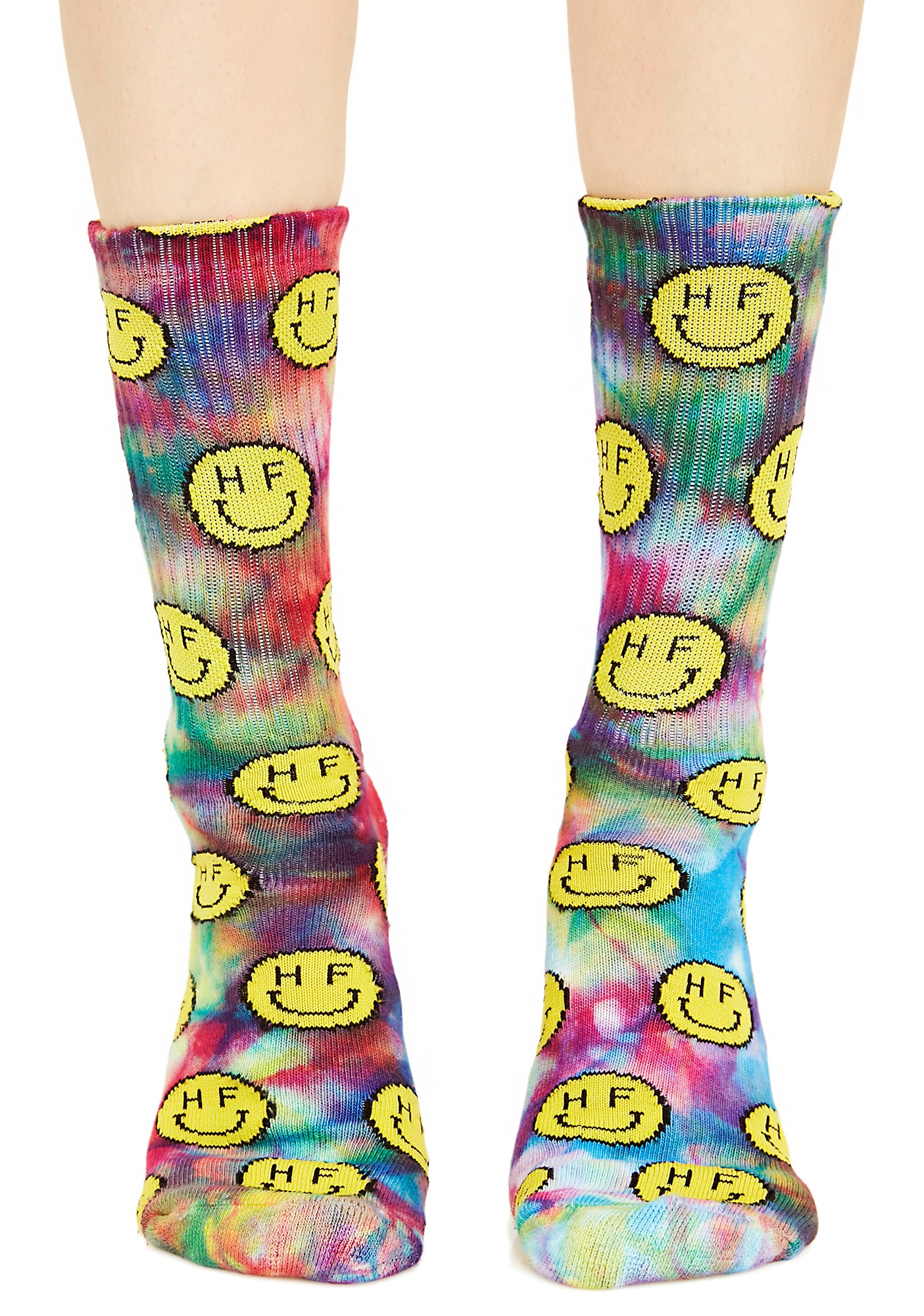 Trippy Smiles Crew Socks – Dolls Kill