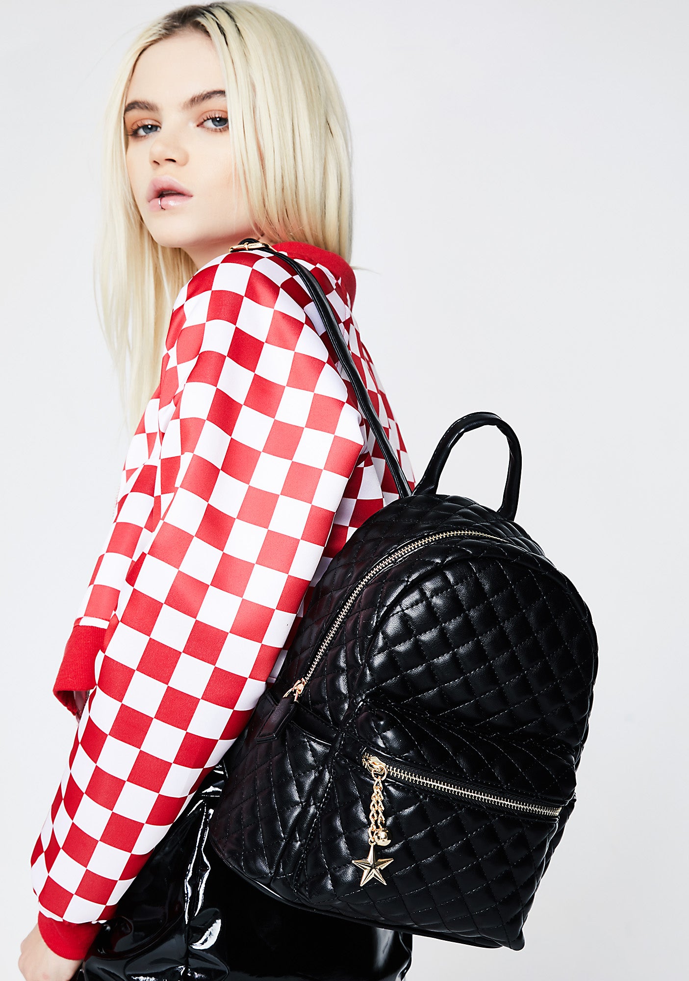 Quilted Black Backpack – Dolls Kill