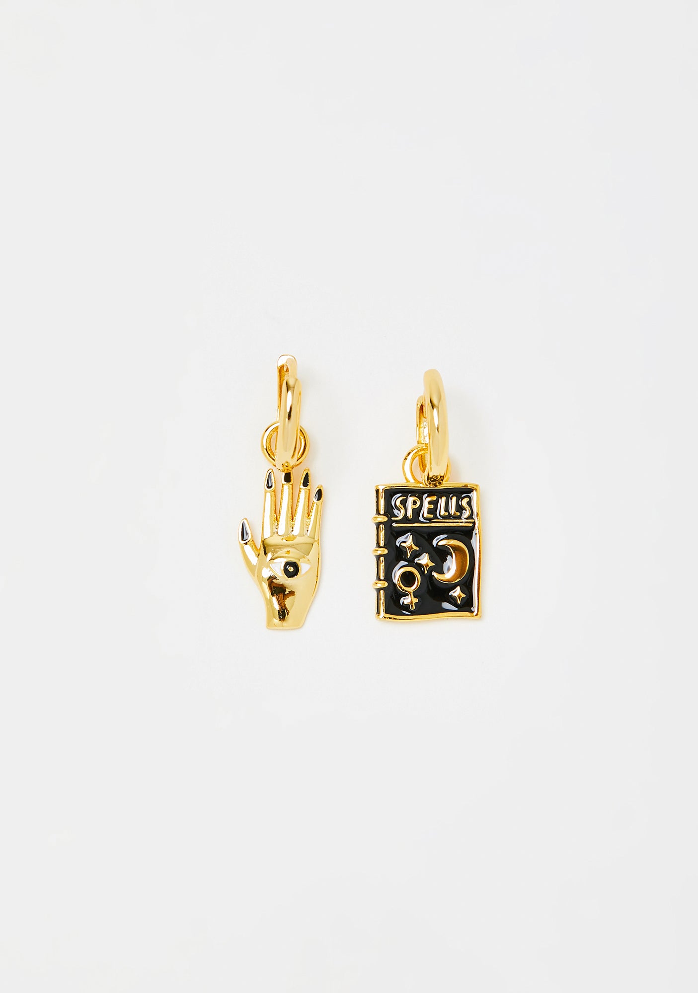 Mystic Spells Gold Earrings – Dolls Kill