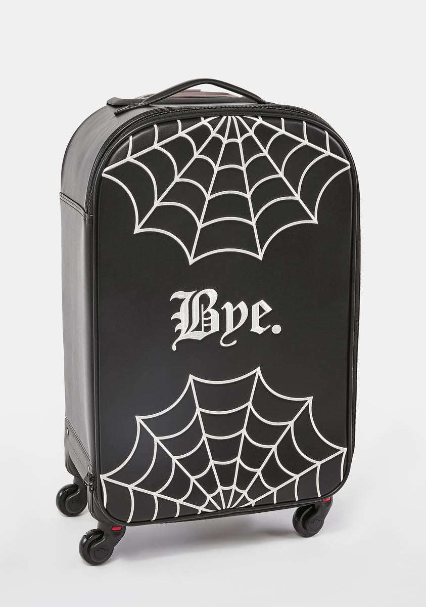 Dolls Home Bye Spider Web Rolling Suitcase - Black – Dolls Kill