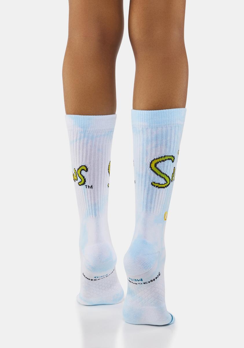 Stance The Simpsons Intro Graphic Crew Socks - Blue – Dolls Kill