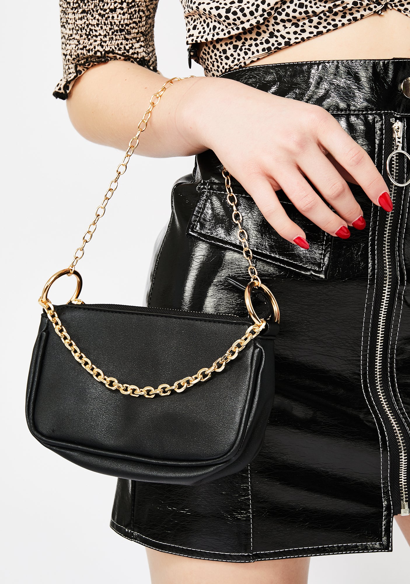 Chain Strap Black Crossbody Bag – Dolls Kill