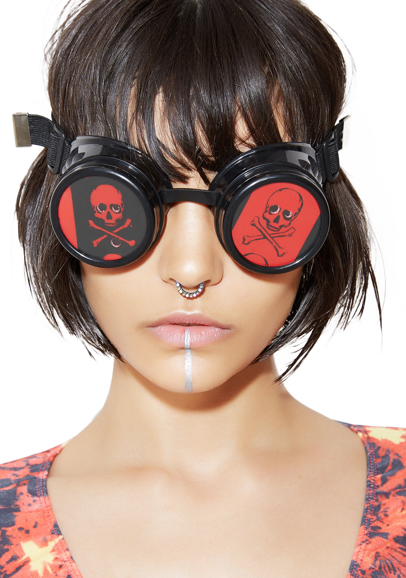 Burners Red Skull Goggles – Dolls Kill