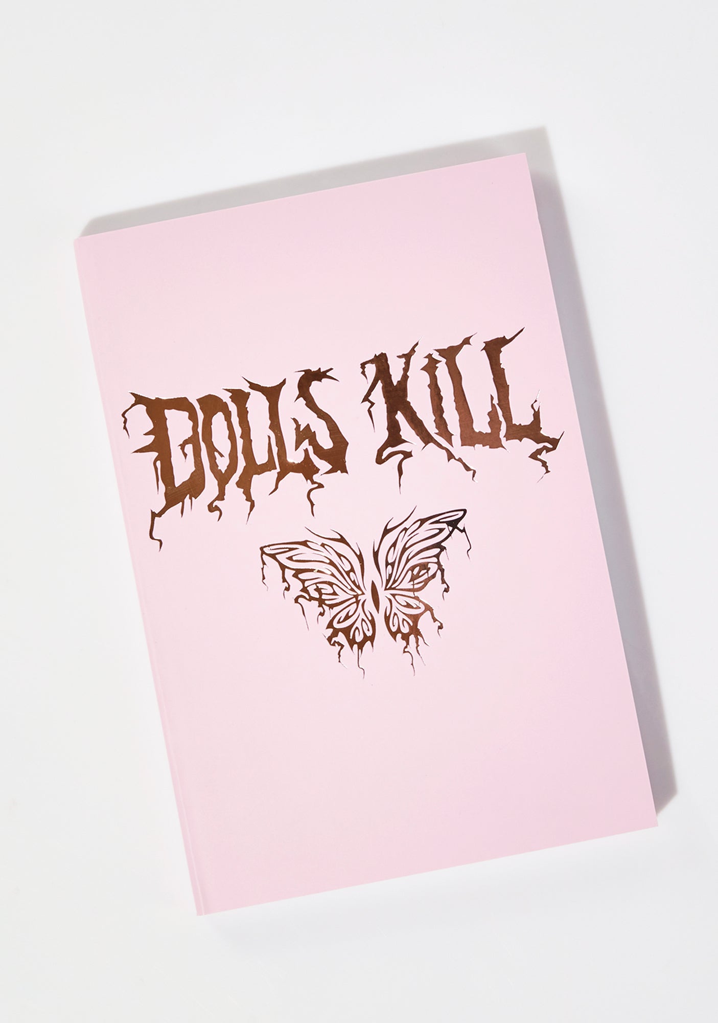 Dolls Kill Logo Graphic Notebook With Butterfly - Pink