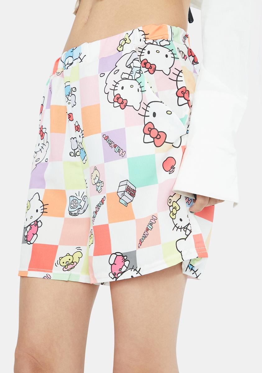 NGOrder Hello Kitty Checkered Shorts - Multi – Dolls Kill