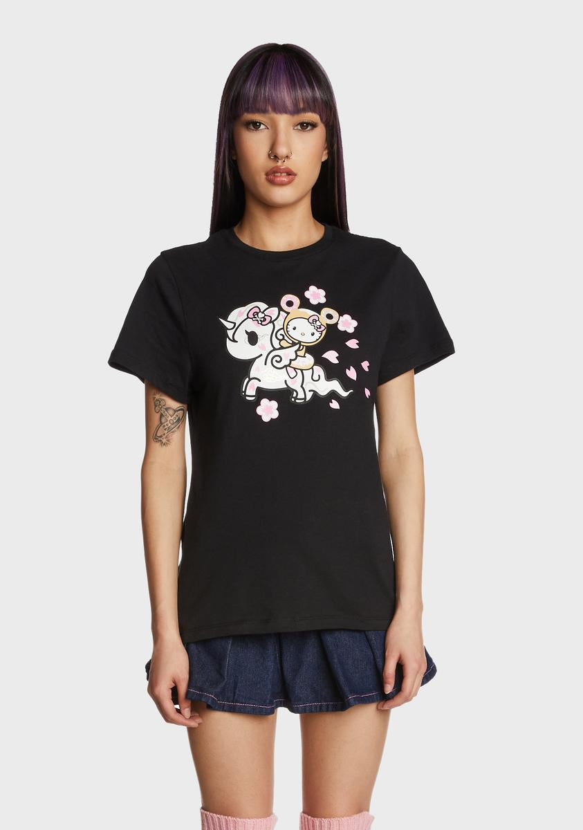 Tokidoki Hello Kitty Unicorno Graphic Tee - Black – Dolls Kill