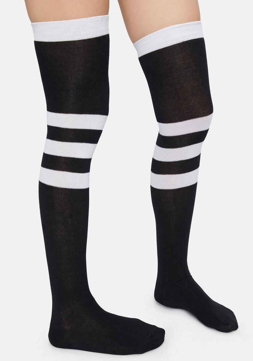 Scoring High Stripe Knee High Socks – Dolls Kill
