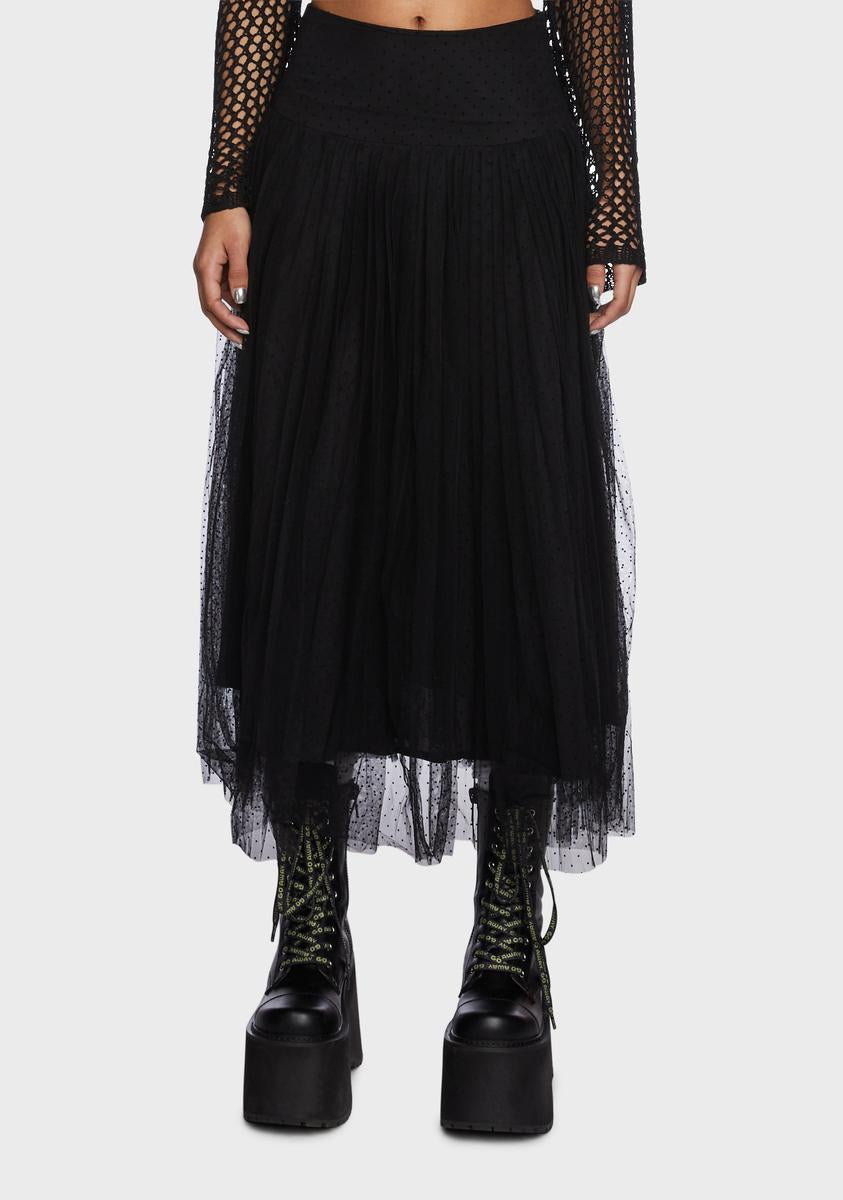 Tulle Maxi Skirt - Black – Dolls Kill