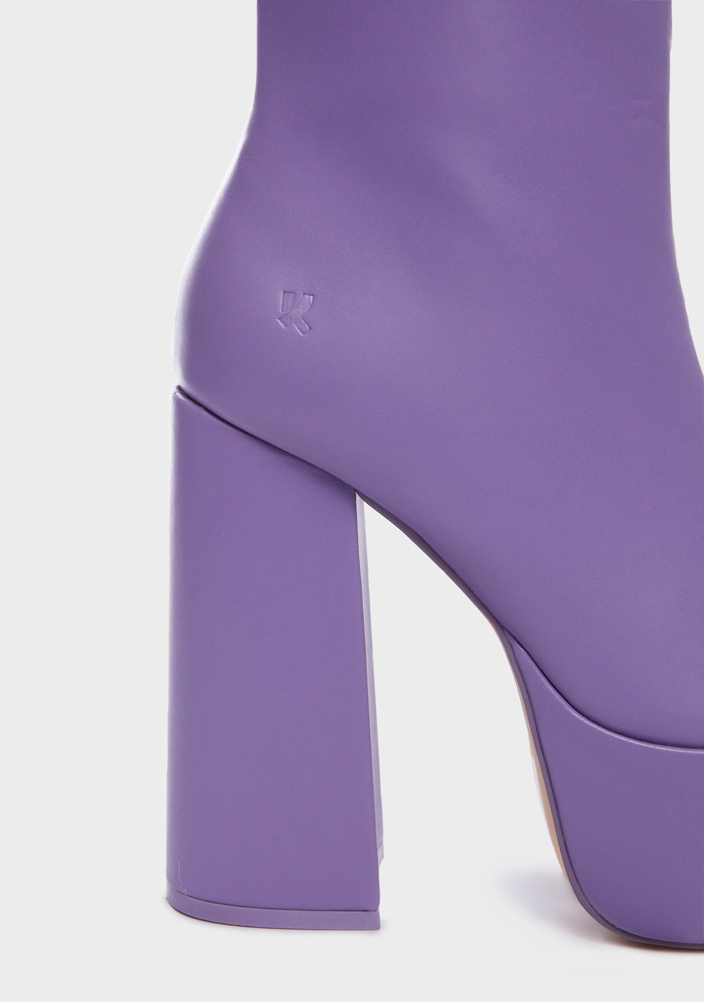 Koi Footwear Vegan Leather Platform Boots Purple Dolls Kill