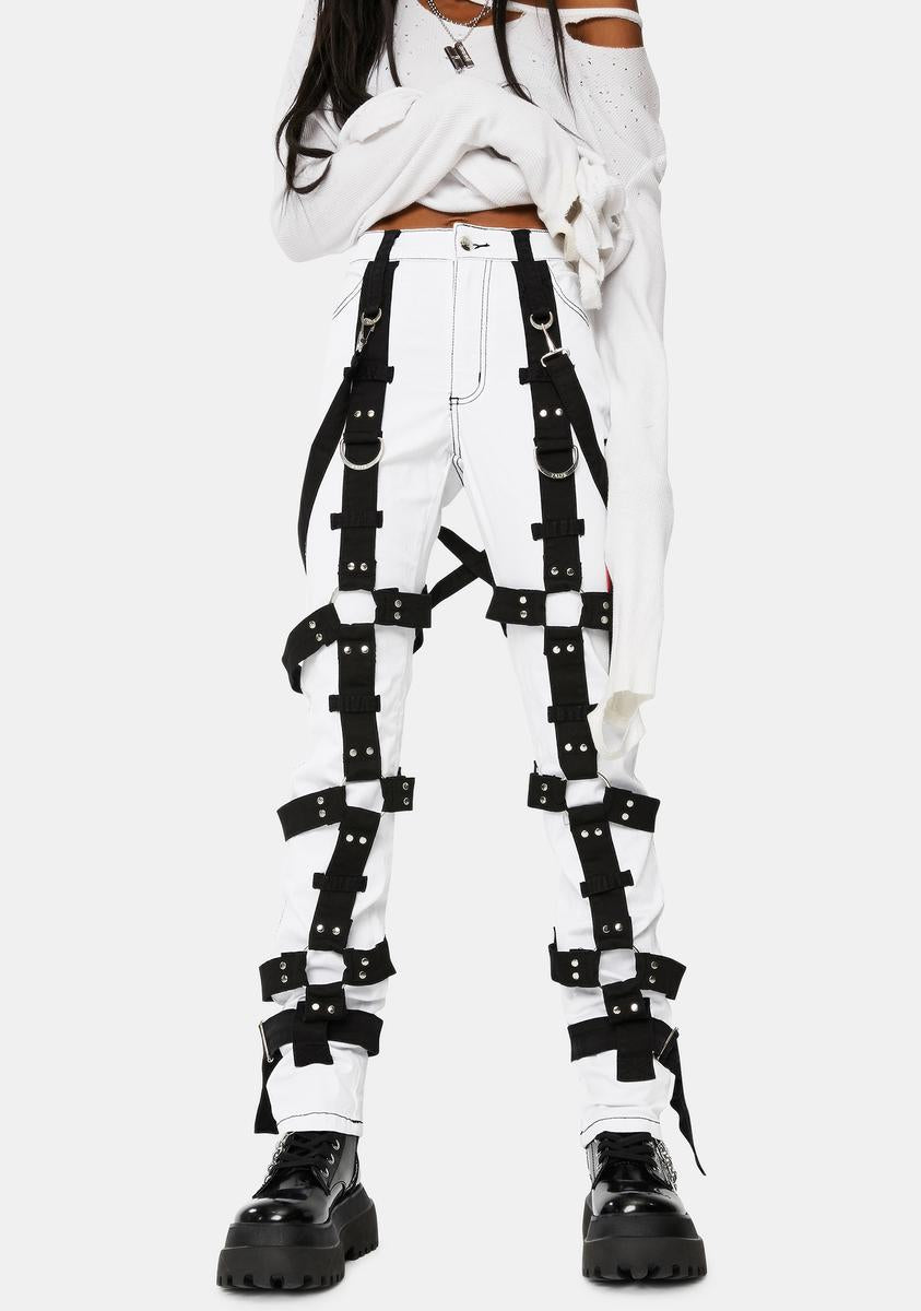 Tripp NYC White Harness Pants – Dolls Kill