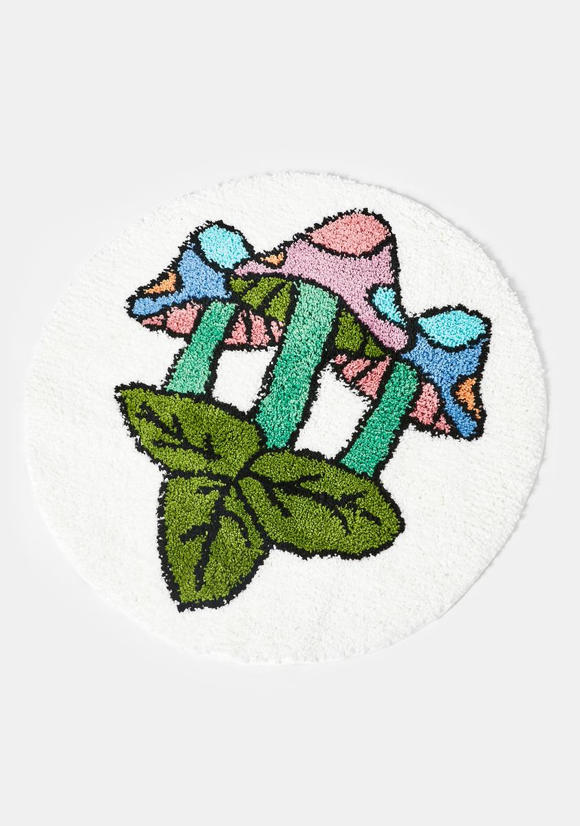 Dolls Home Mushroom Circular Rug - White – Dolls Kill