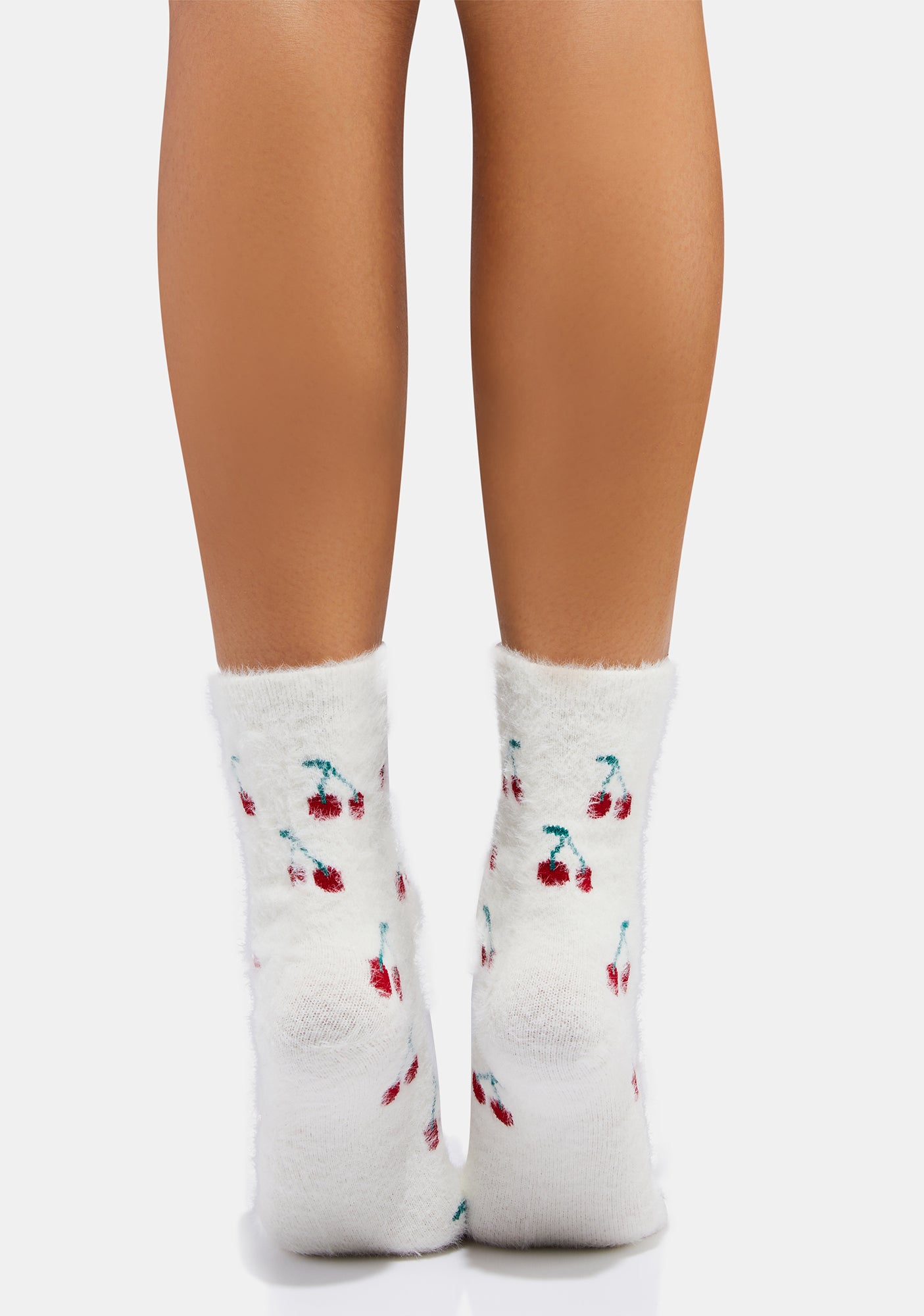 Cherry Orchard Fuzzy Socks – Dolls Kill
