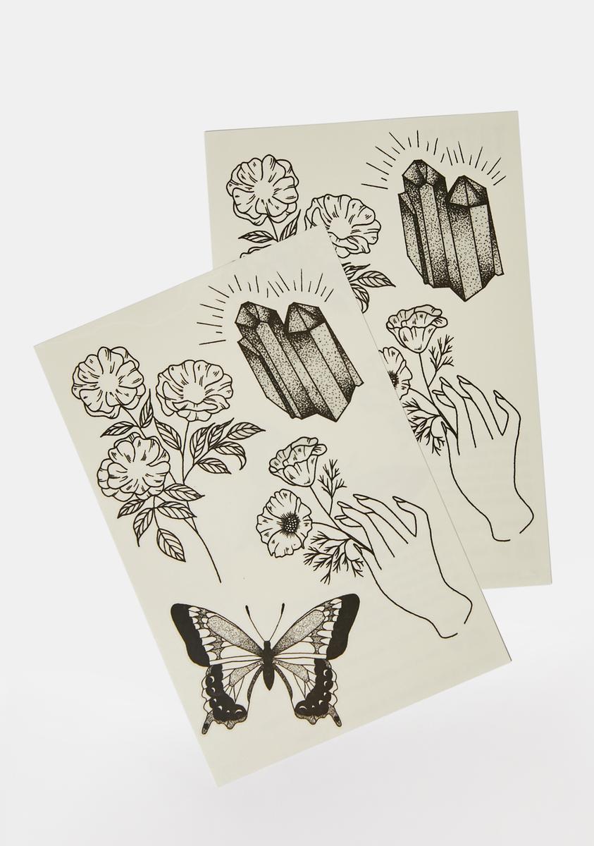 Tattly Earthly Gem Two Sheets Temporary Tattoos – Dolls Kill