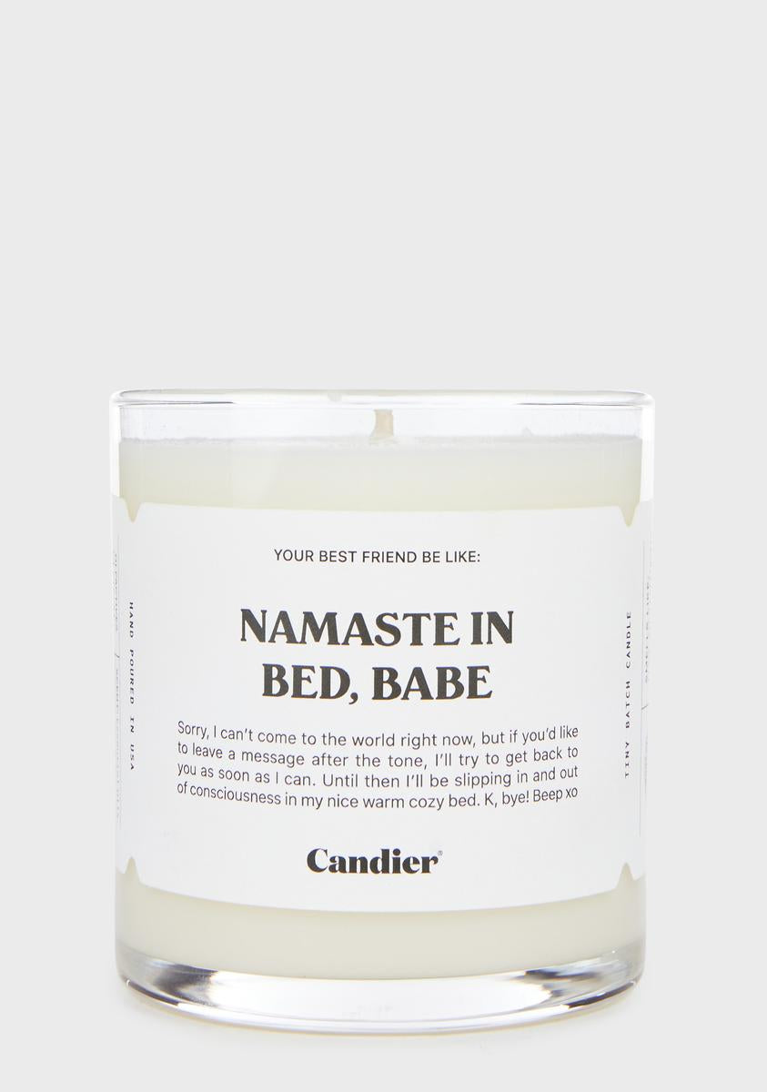 Ryan Porter Namaste In Bed Natural Candle - White – Dolls Kill