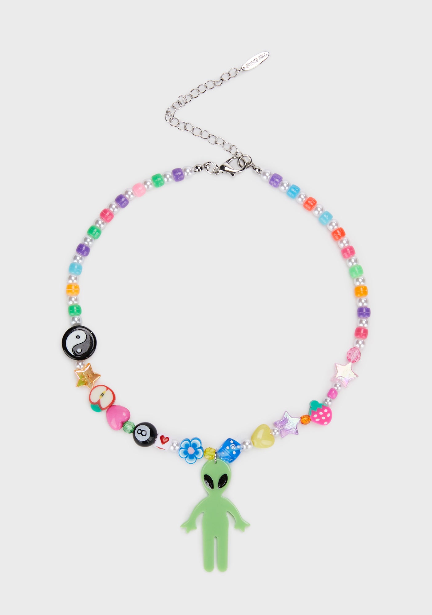 Beaded Alien Necklace - Multi – Dolls Kill