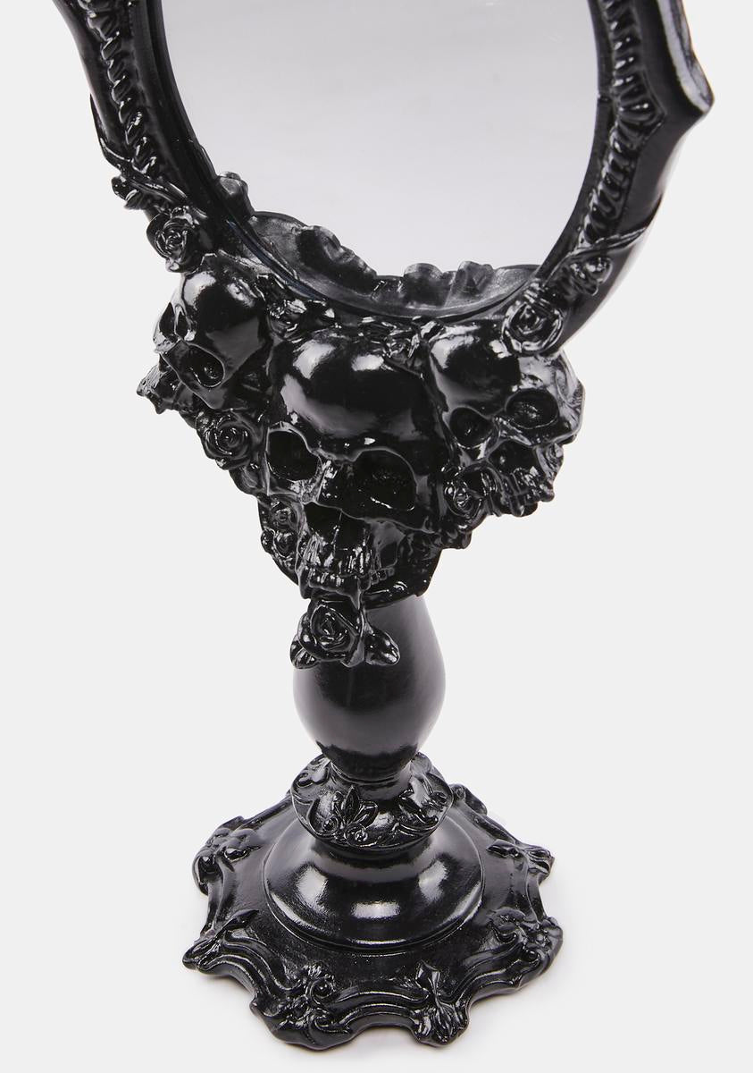Dolls Home Skull Rose Vanity Mirror - Black#N##N# – Dolls Kill