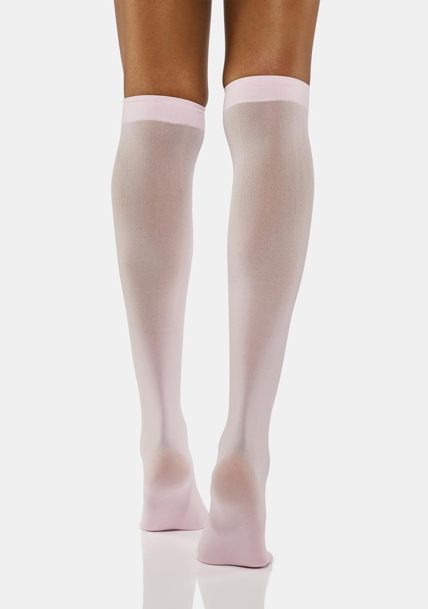 Sheer Thigh High Daisy Embroidered Socks - Pink – Dolls Kill