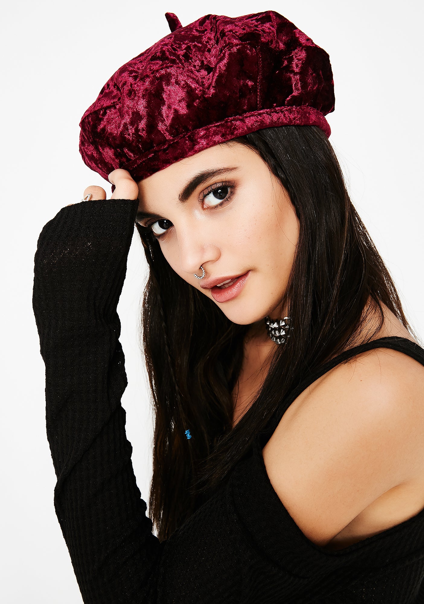 Velvet Beret Hat – Dolls Kill