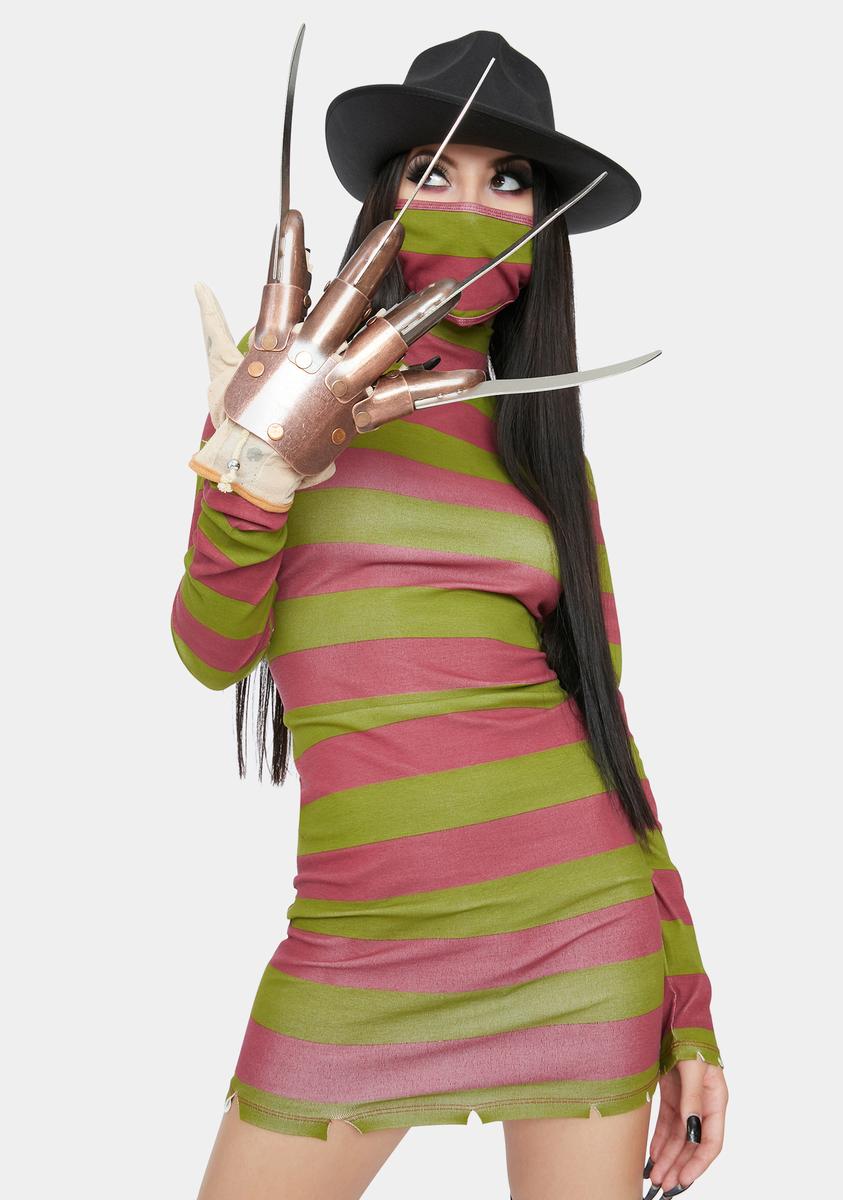 Dolls Kill Nightmare Killer Dress Costume Set