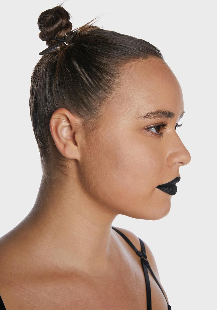Spike Stud Hair Tie Set - Silver – Dolls Kill