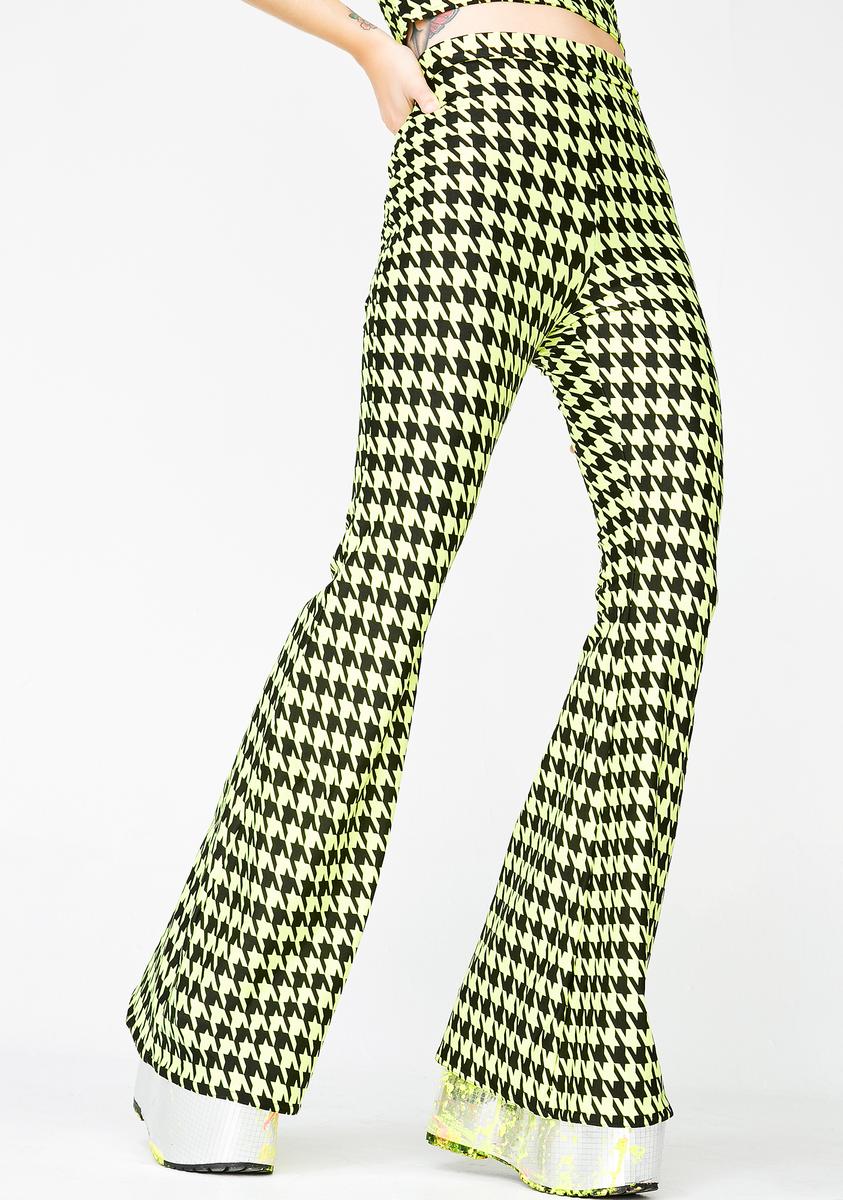 Yellow Hound Dawg Farrah Flares – Dolls Kill