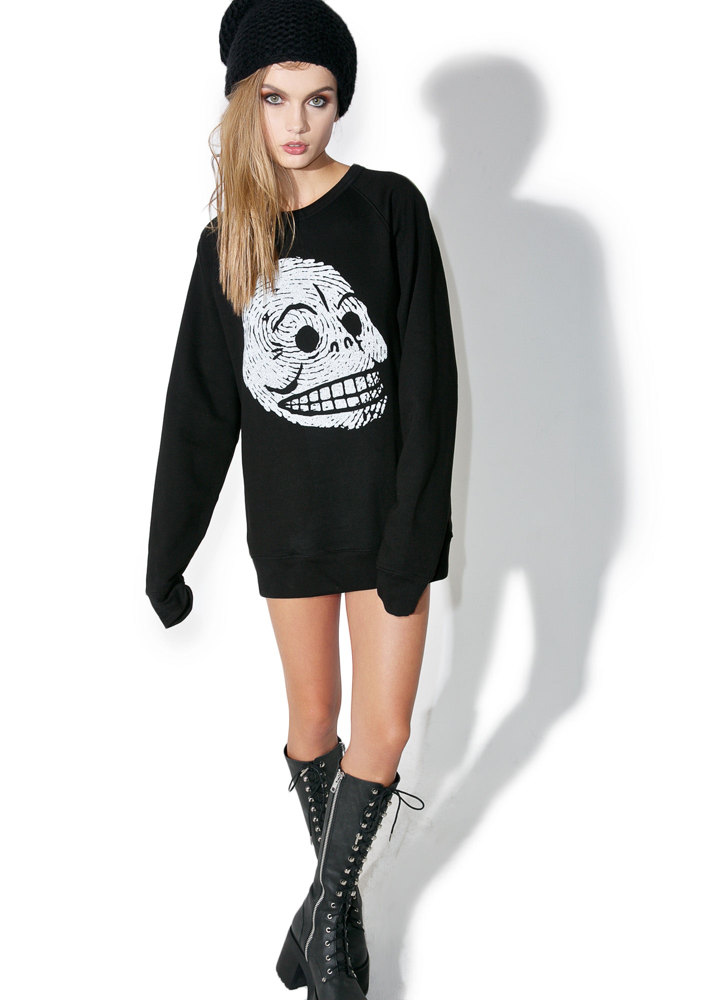 Rules Skull Sweatshirt – Dolls Kill