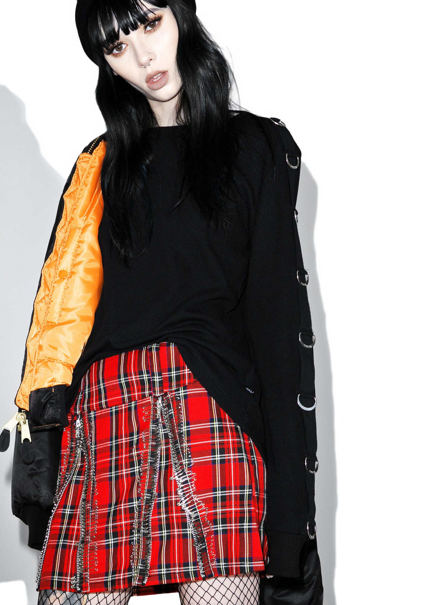 All Over Safety Pin Skirt Dolls Kill