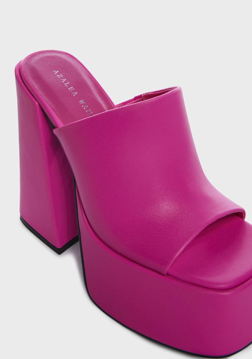 AZALEA WANG Platform Mule Heels - Pink – Dolls Kill