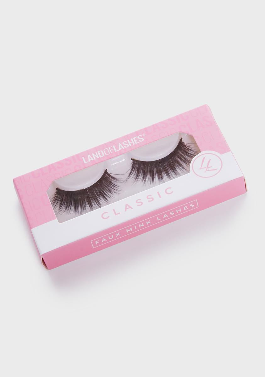 Land of Lashes Ltd. Faux Mink Classic False Lashes - Pink – Dolls Kill