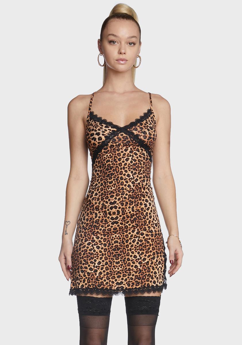 Leopard Print Chemise Dress - Multi – Dolls Kill