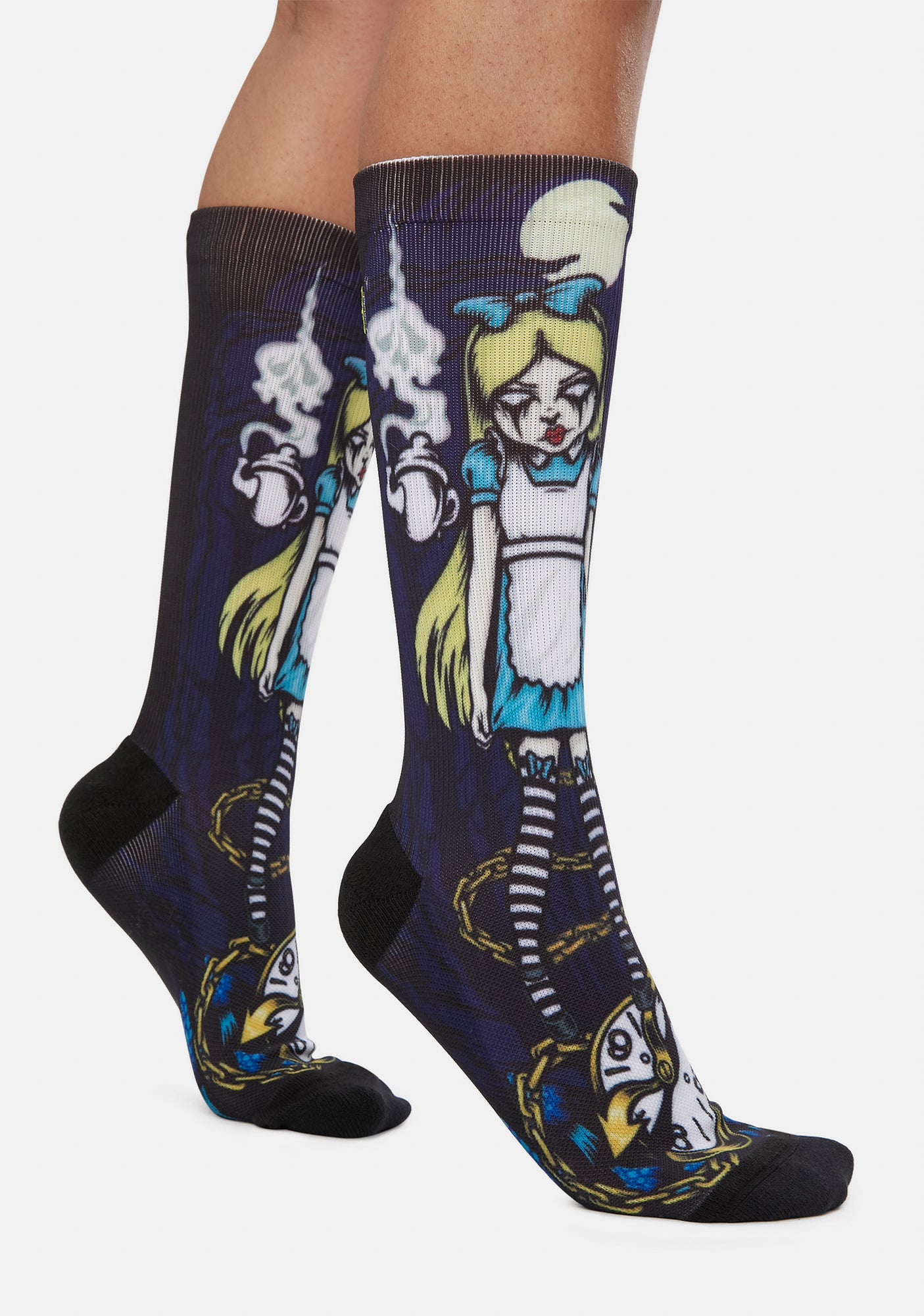 Alice Crew Printed Socks – Dolls Kill