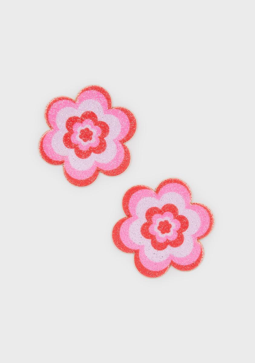 Pastease Glitter Striped Daisy Pasties - Pink – Dolls Kill