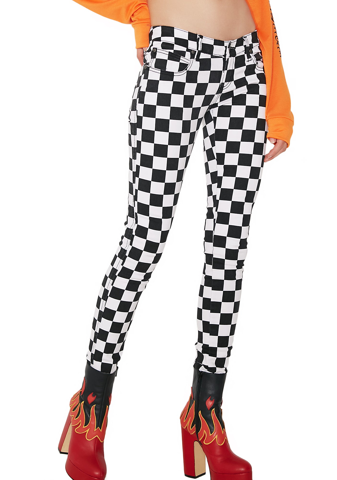 Super Check Jeans – Dolls Kill