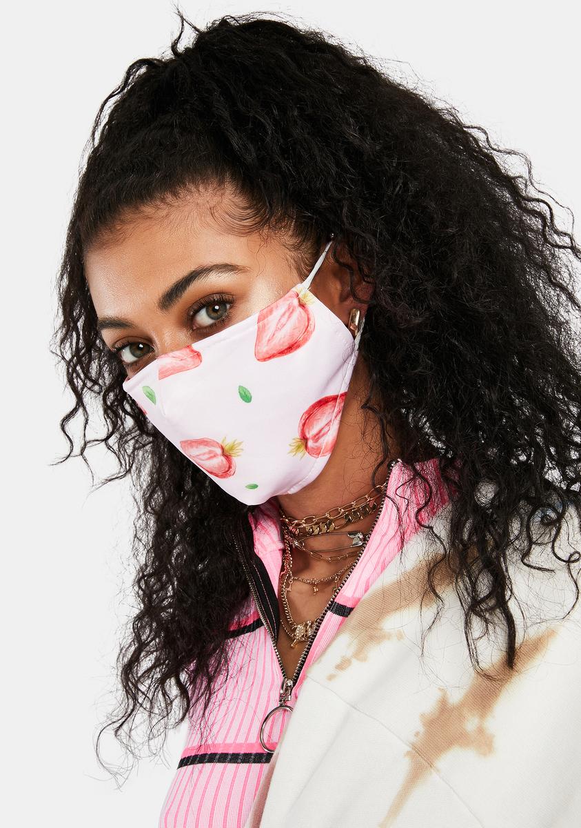 Strawberry Filter Face Mask - Pink – Dolls Kill