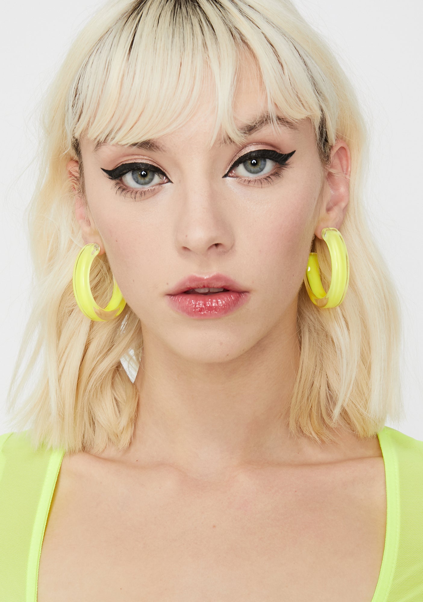 Electrik Wave Hoop Earrings – Dolls Kill