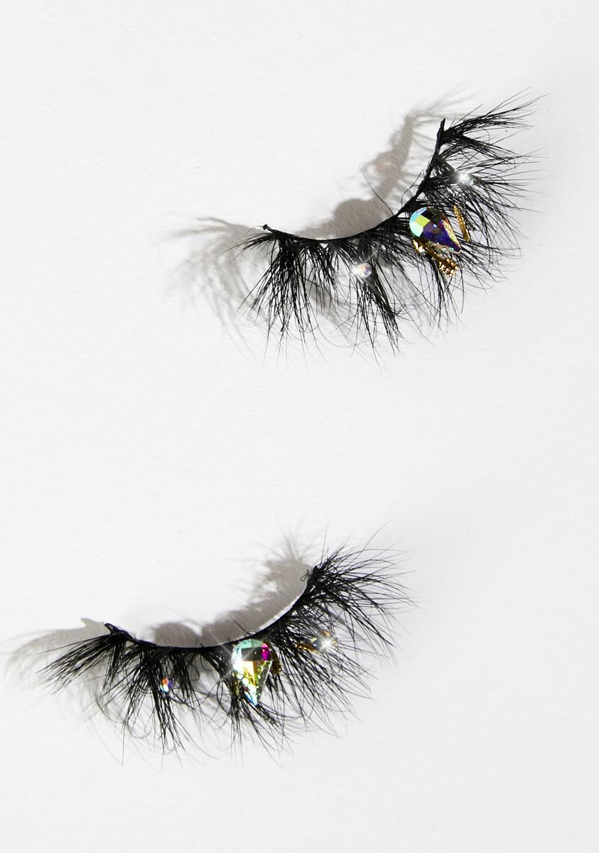 Lita's Lashes Princess Rhinestone Lashes - Black – Dolls Kill