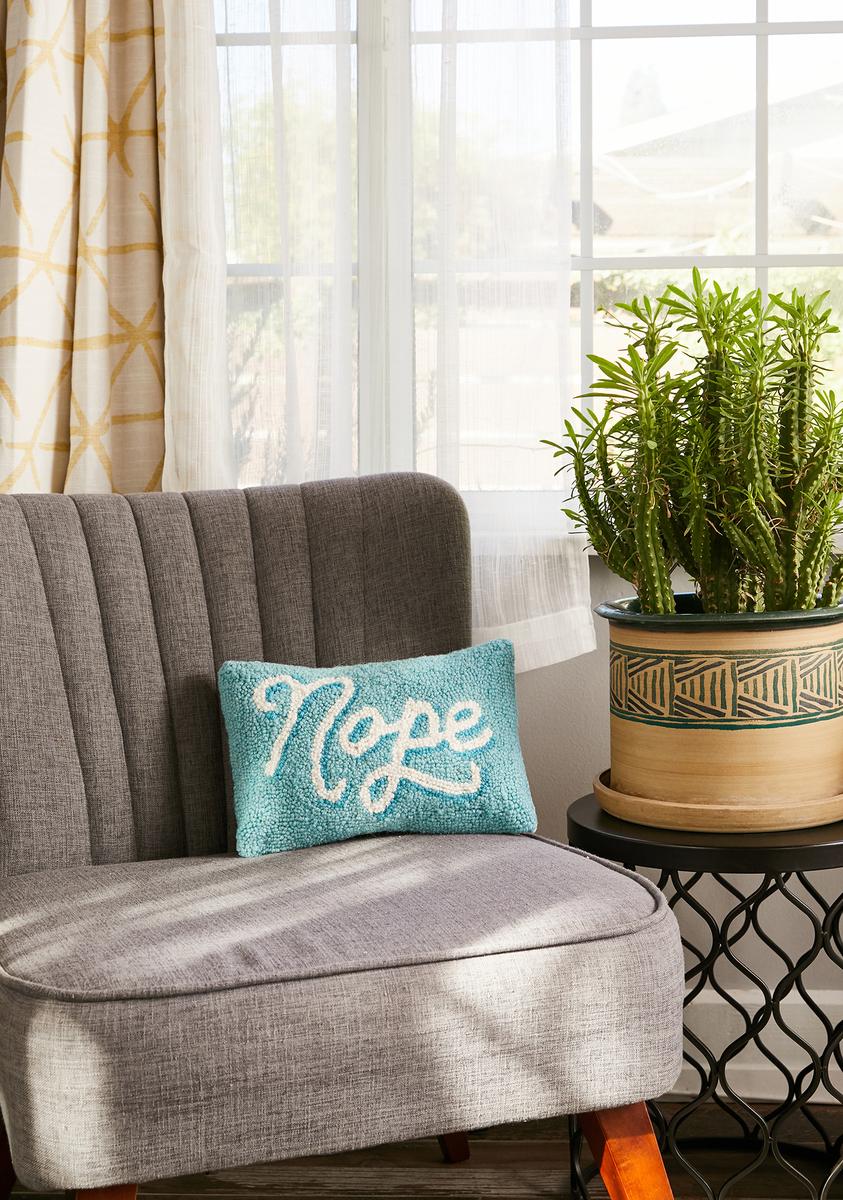 PKHC Nope Cursive Rug Punch Throw Pillow – Dolls Kill