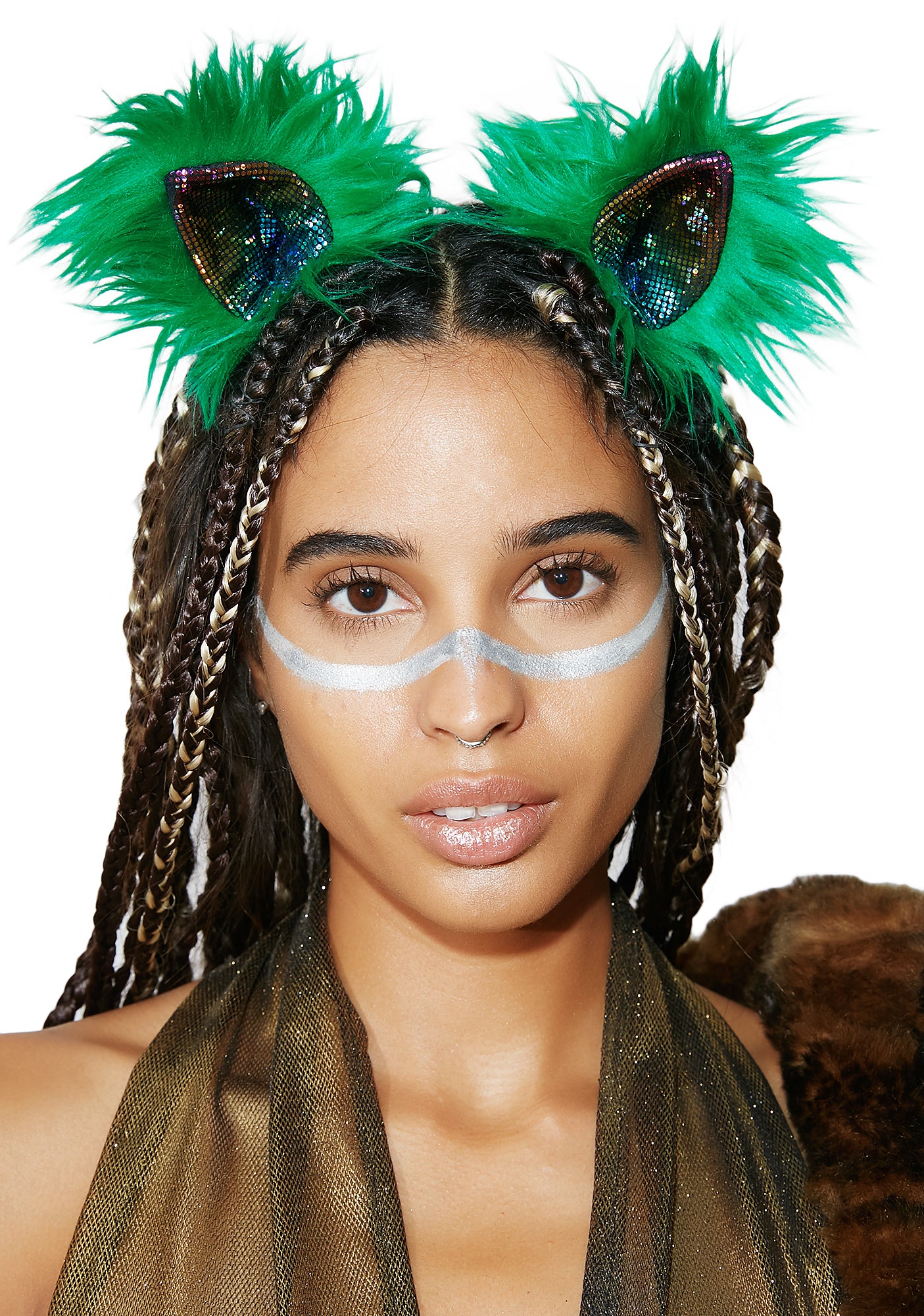 Green With Envy Clip In Ears – Dolls Kill