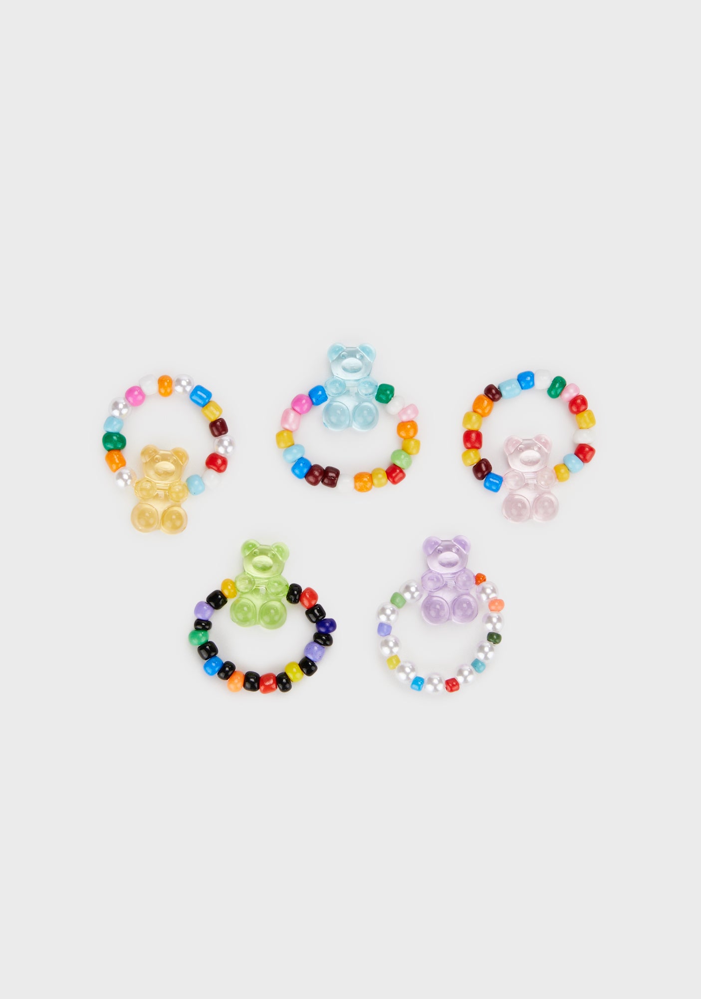 Gummy Bear Ring Set - Multi – Dolls Kill