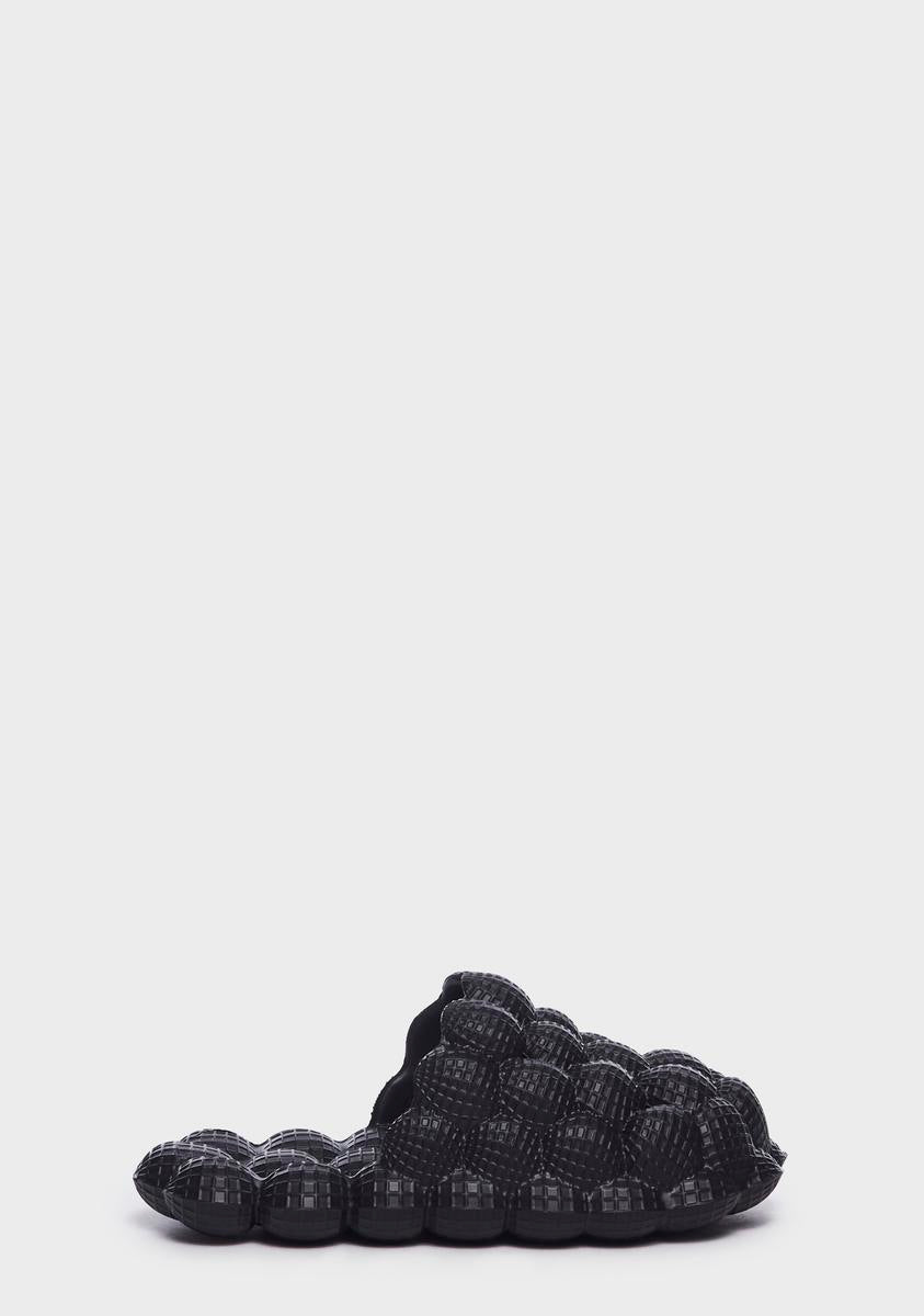 Bubble Shape Slip On Slippers - Black – Dolls Kill