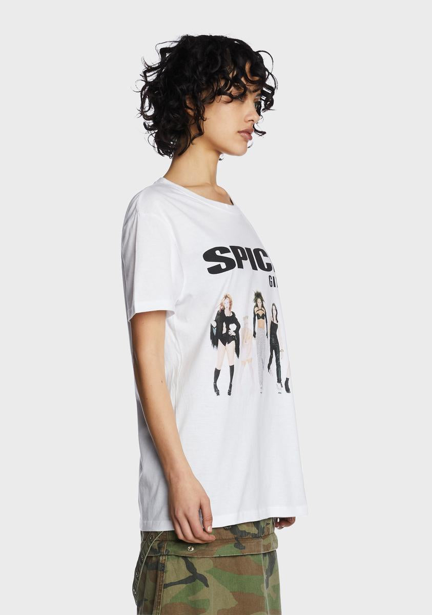 Daisy Street Spice Girls Oversized Graphic Tee - White – Dolls Kill