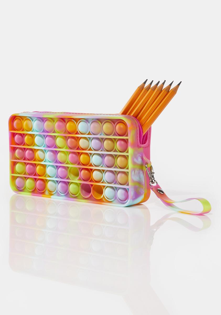 Rainbow Tie Dye Popper Pencil Case – Dolls Kill