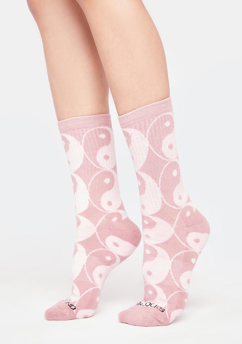 Petals and Peacocks Yin Yang Socks – Dolls Kill