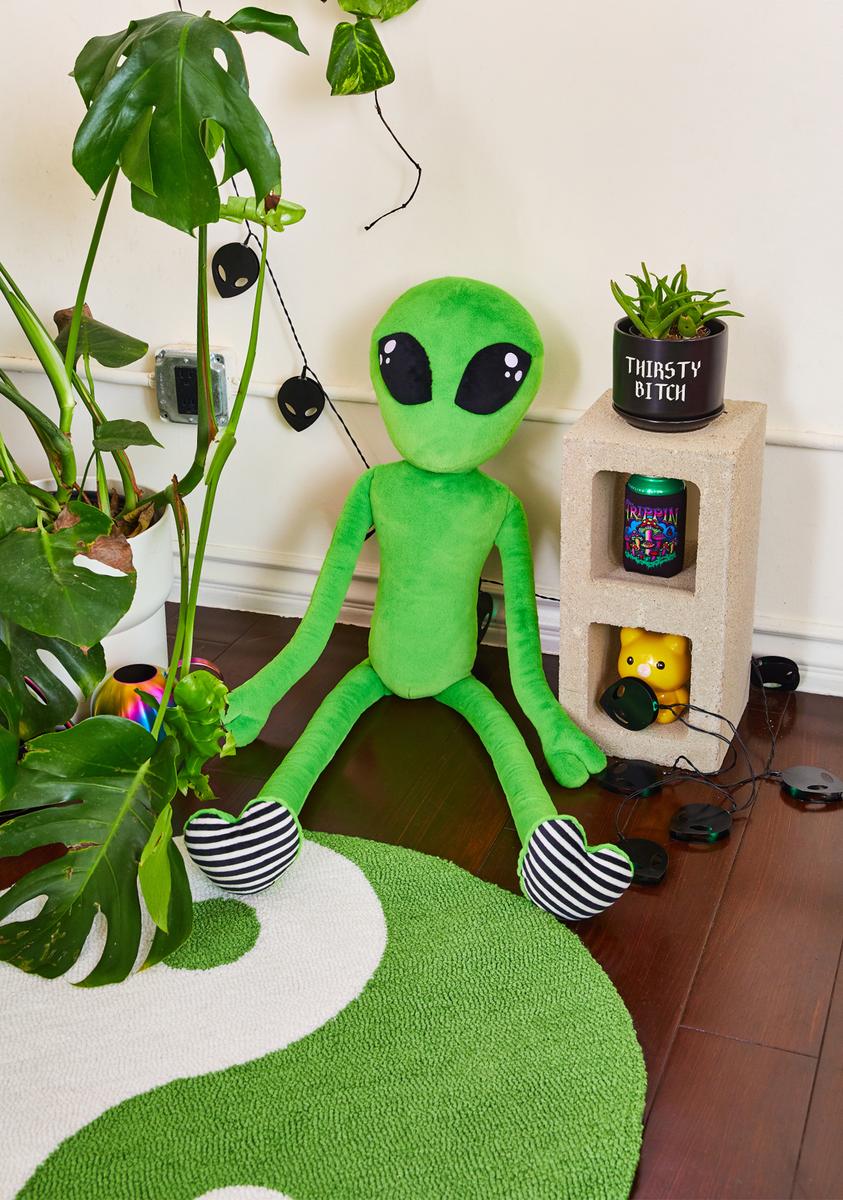 Dolls Home Alien Velour Plushie - Green – Dolls Kill