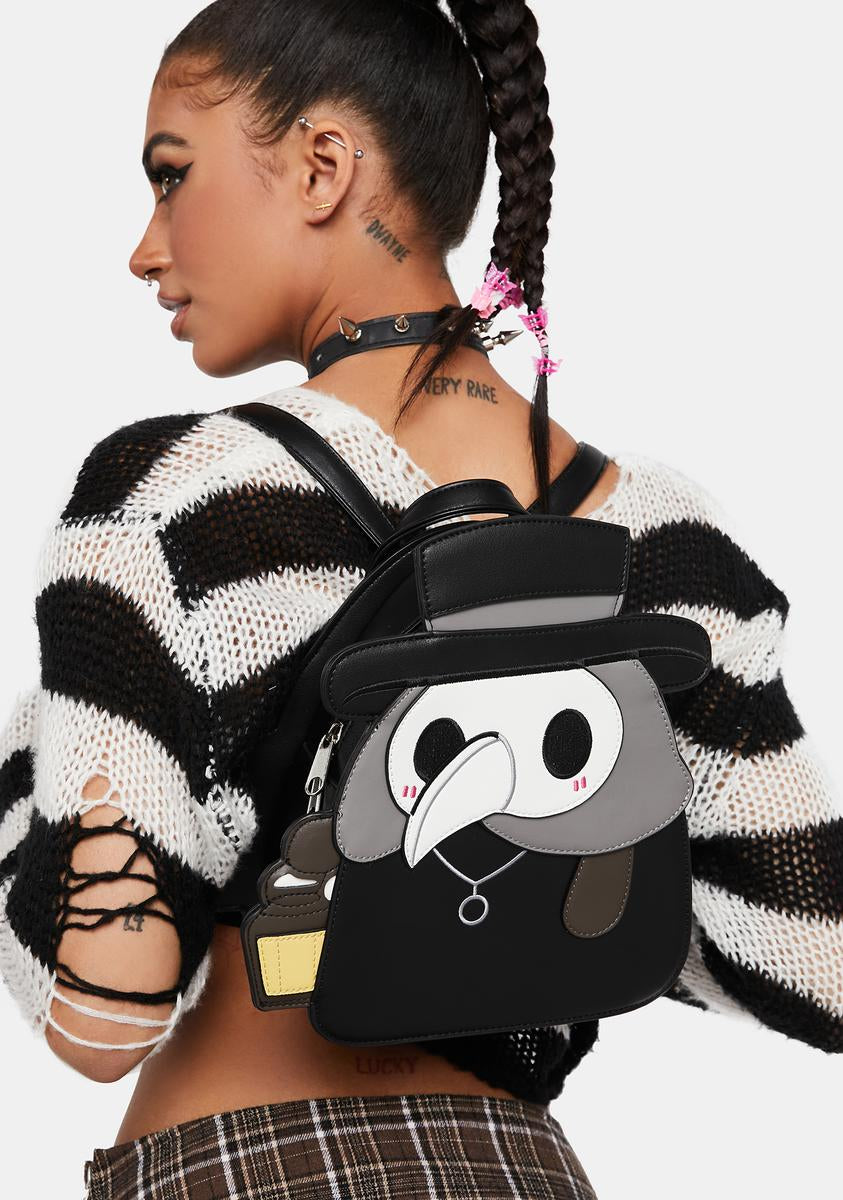 Squishable Doctor Plague Bird Vegan Leather Mini Backpack - Black – Dolls Kill