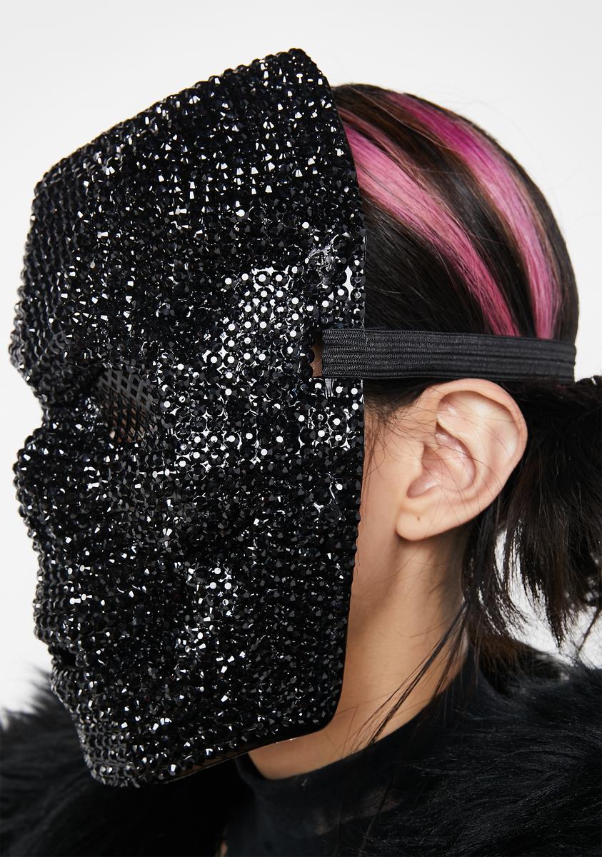 Rhinestone Skull Full Face Mask - Black – Dolls Kill