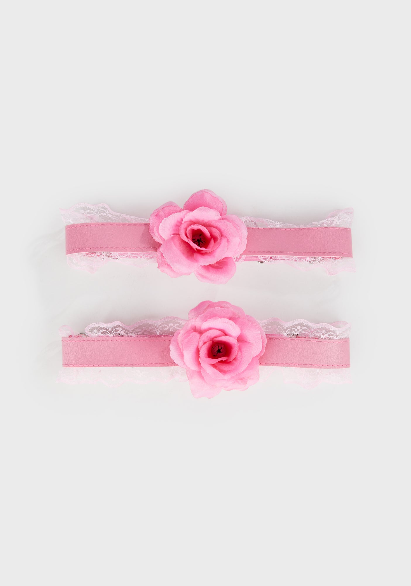 Rose Lace Garter Set - Pink – Dolls Kill