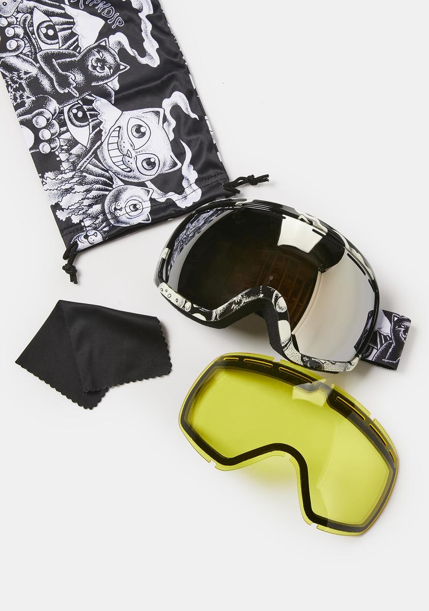 RIPNDIP Printed Snow Goggles - Black/White – Dolls Kill