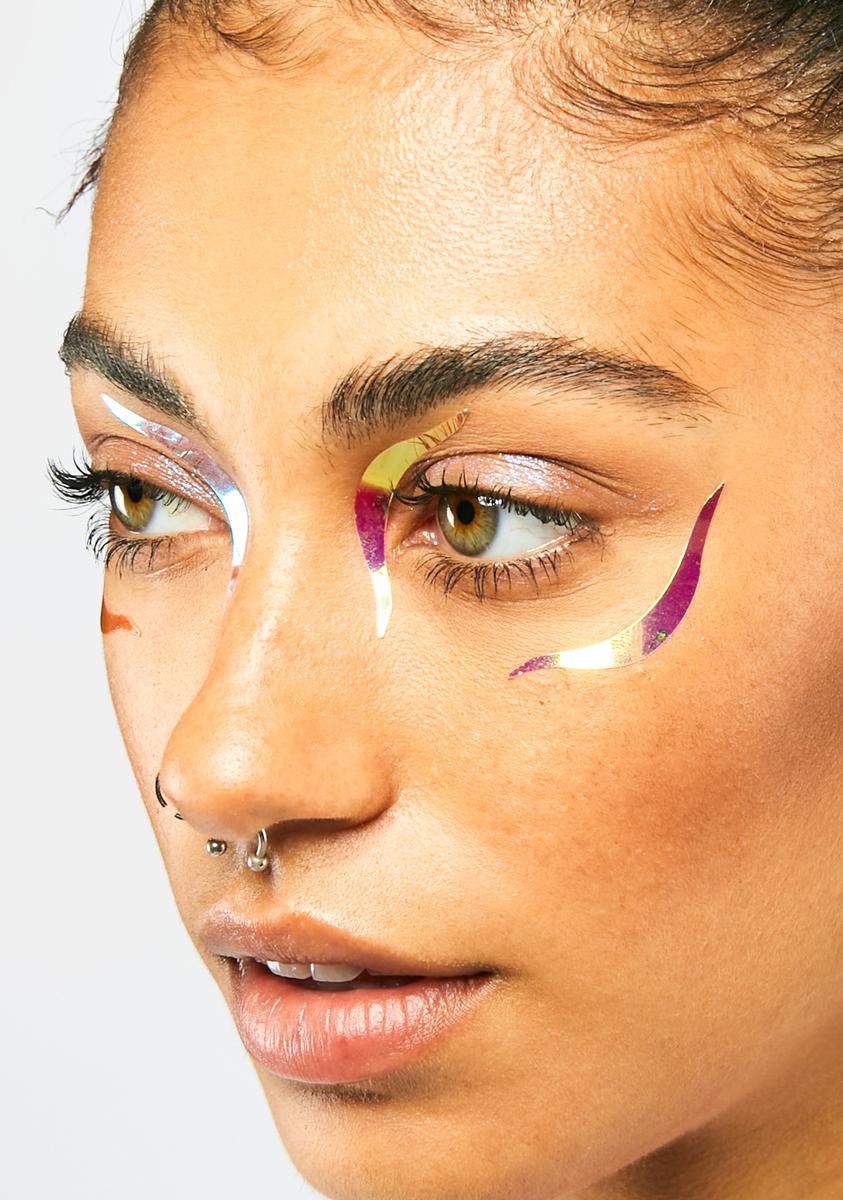 Face Lace Reflectasy Iridescent Dazzle Eye Decor – Dolls Kill