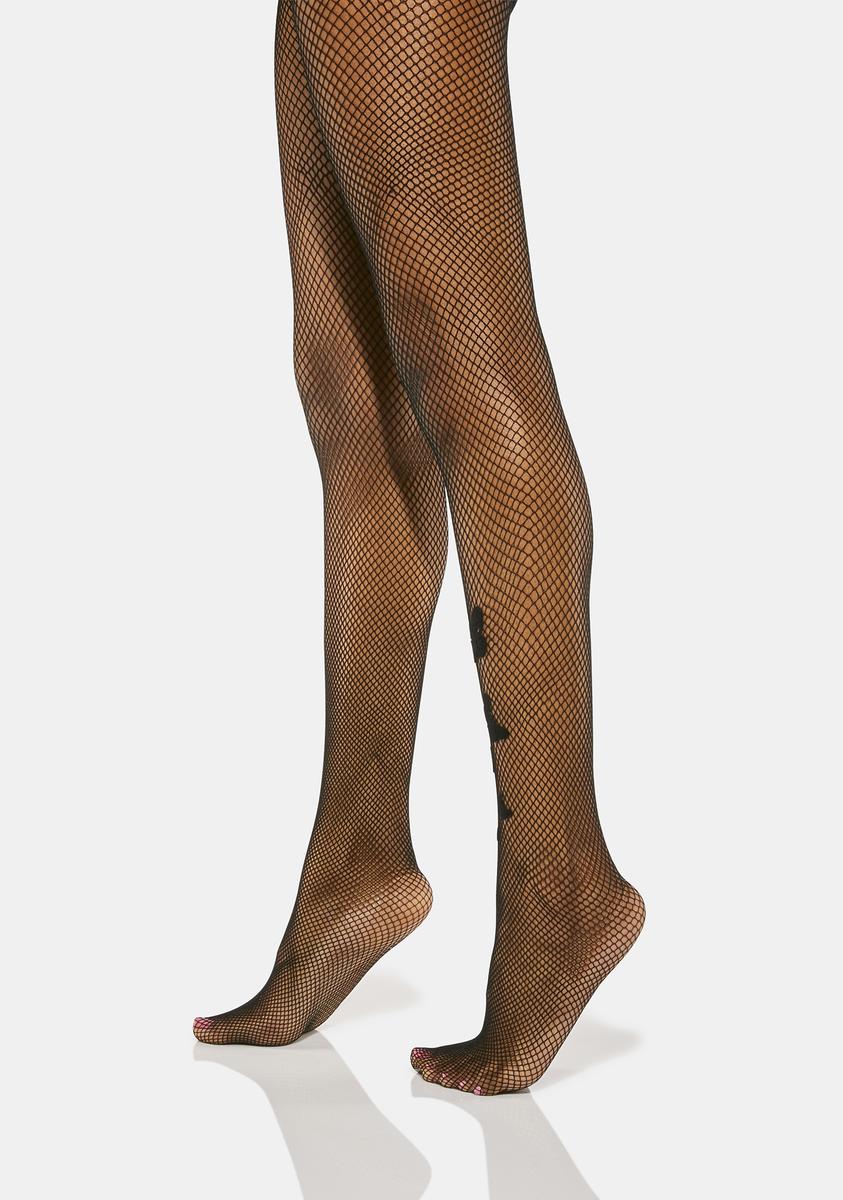 Butterfly Graphic Fishnet Tights - Black – Dolls Kill